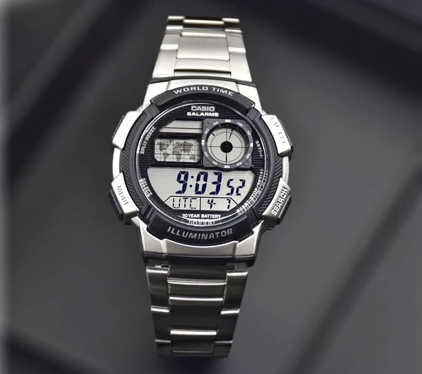 Casio Illuminator AE1000 Aircraft Digital Steel Watch AE1000WD-1A Brand ...