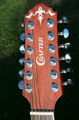 Crafter-12 Strings Solid Top Acoustic Guitar w/Bag (D8-12N) Made in ...