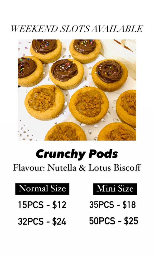 Crunchy Nutella Pods/ Lotus Biscoff Pods, Food & Drinks, Homemade Bakes ...