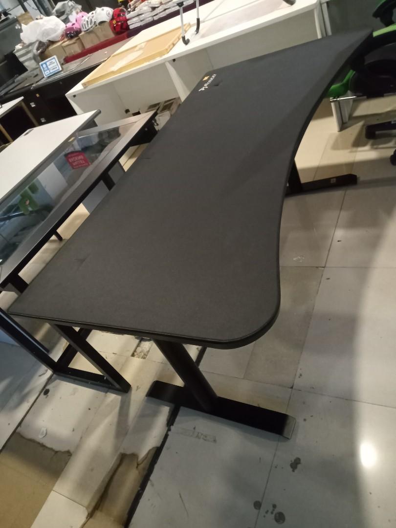Curved gaming desk, Furniture & Home Living, Office Furniture ...