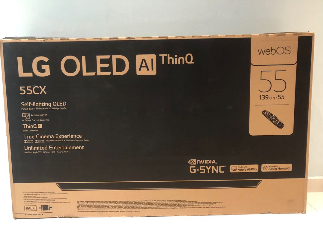 Empty LG OLED 55” TV carton box, TV & Home Appliances, TV ...