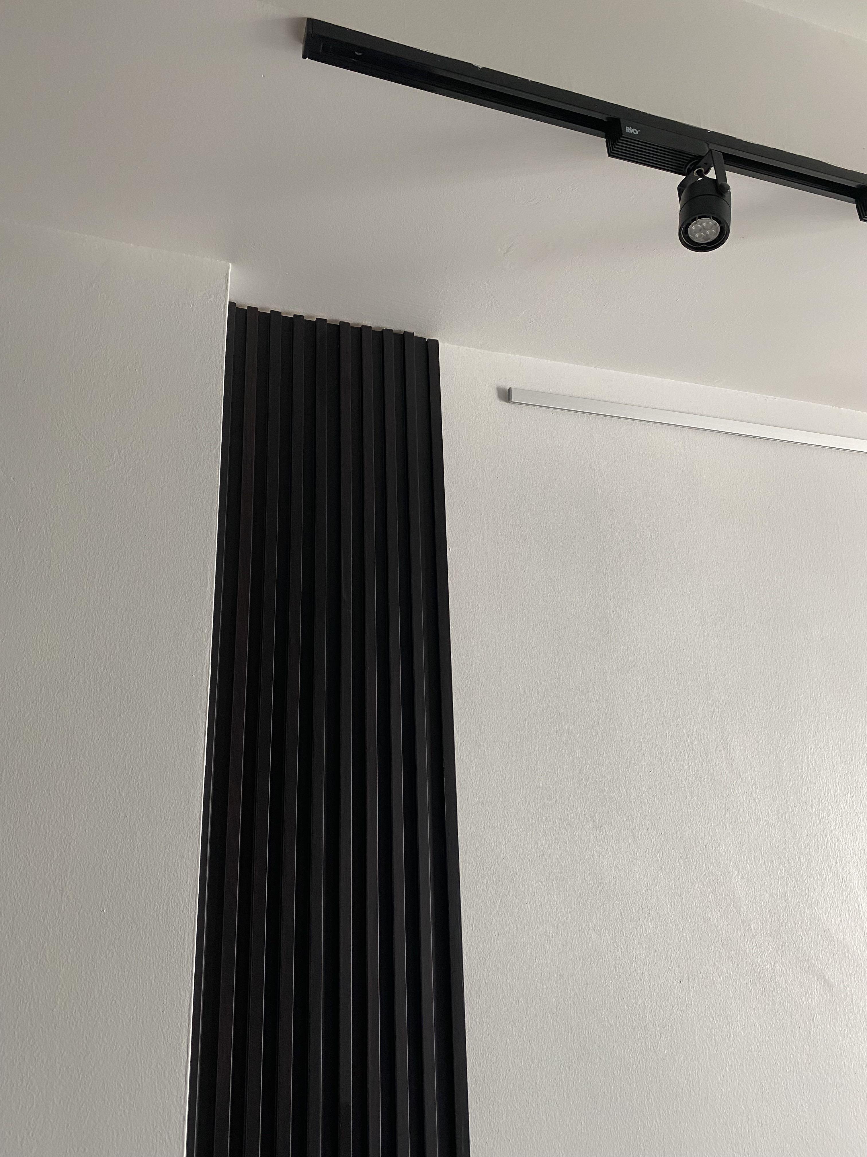 Fluted Wall Panel- Black, Furniture & Home Living, Home Decor, Wall ...