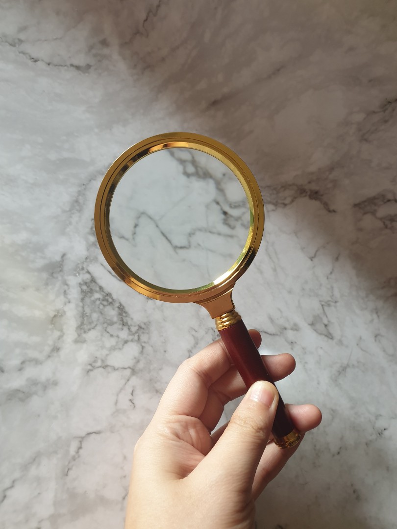 Gold magnifying glass lens, Hobbies & Toys, Stationary & Craft, Other ...