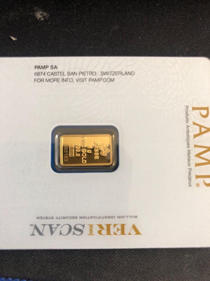 Gold 1gram, swiss PAMP 999.9 , Men's Fashion, Watches & Accessories ...