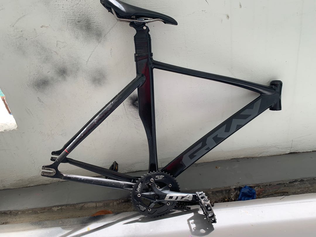 Gray Fixie Frame, Sports Equipment, Bicycles & Parts, Bicycles on Carousell
