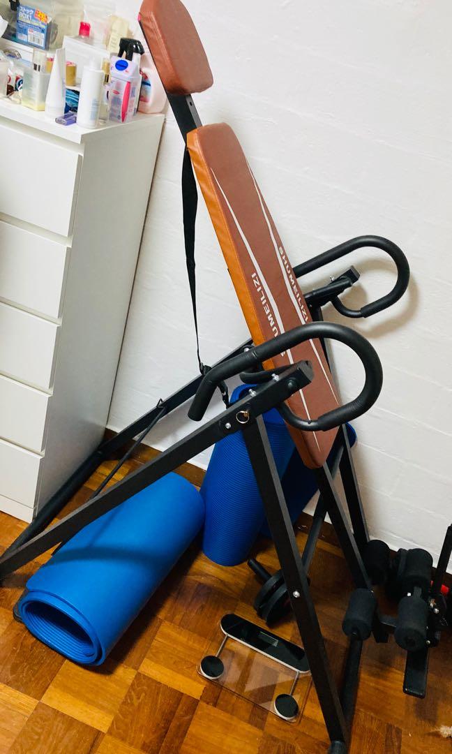 Inversion Table, Upside down Equipment, Disk stretching, Sports ...