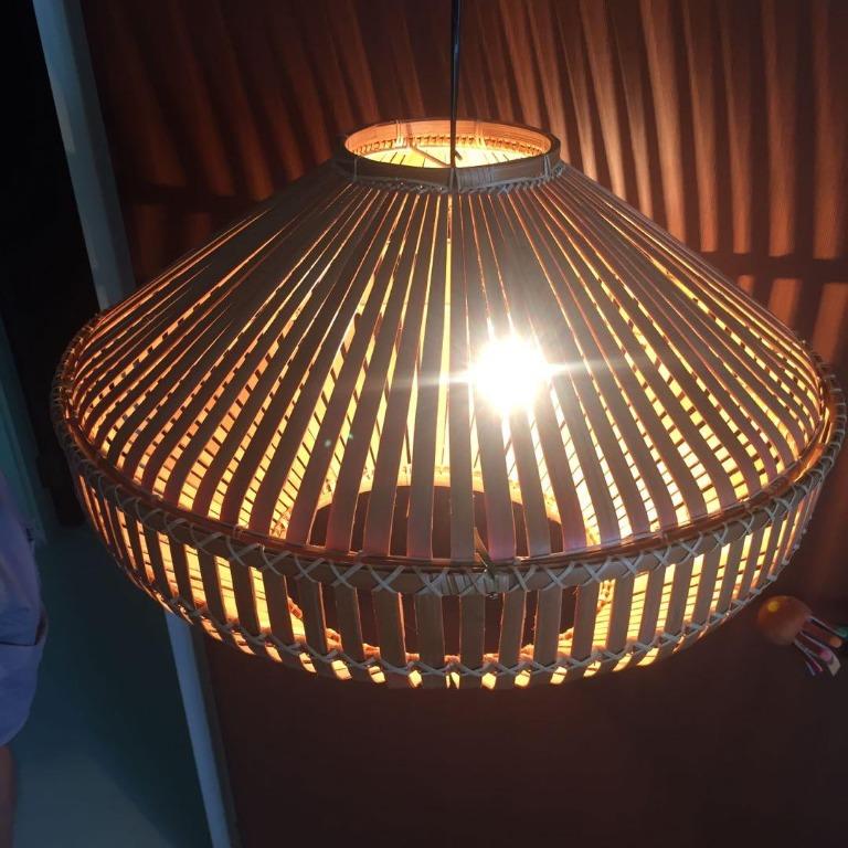 Limited Edition IKEA Rattan Lamp Shade, Furniture & Home Living ...