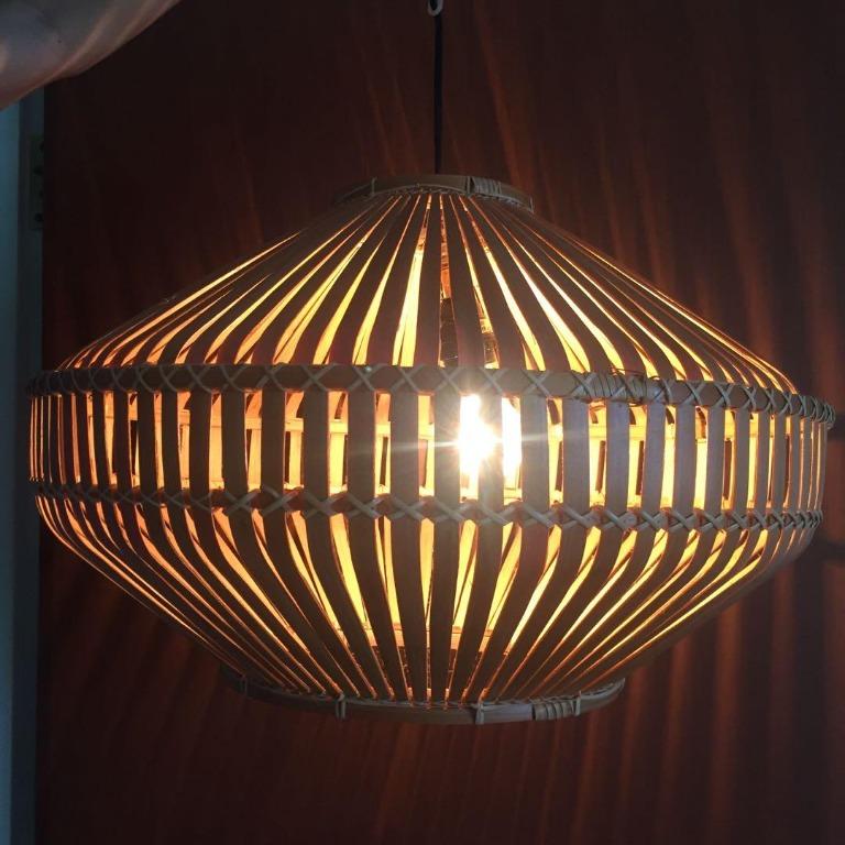 Limited Edition IKEA Rattan Lamp Shade, Furniture & Home Living ...