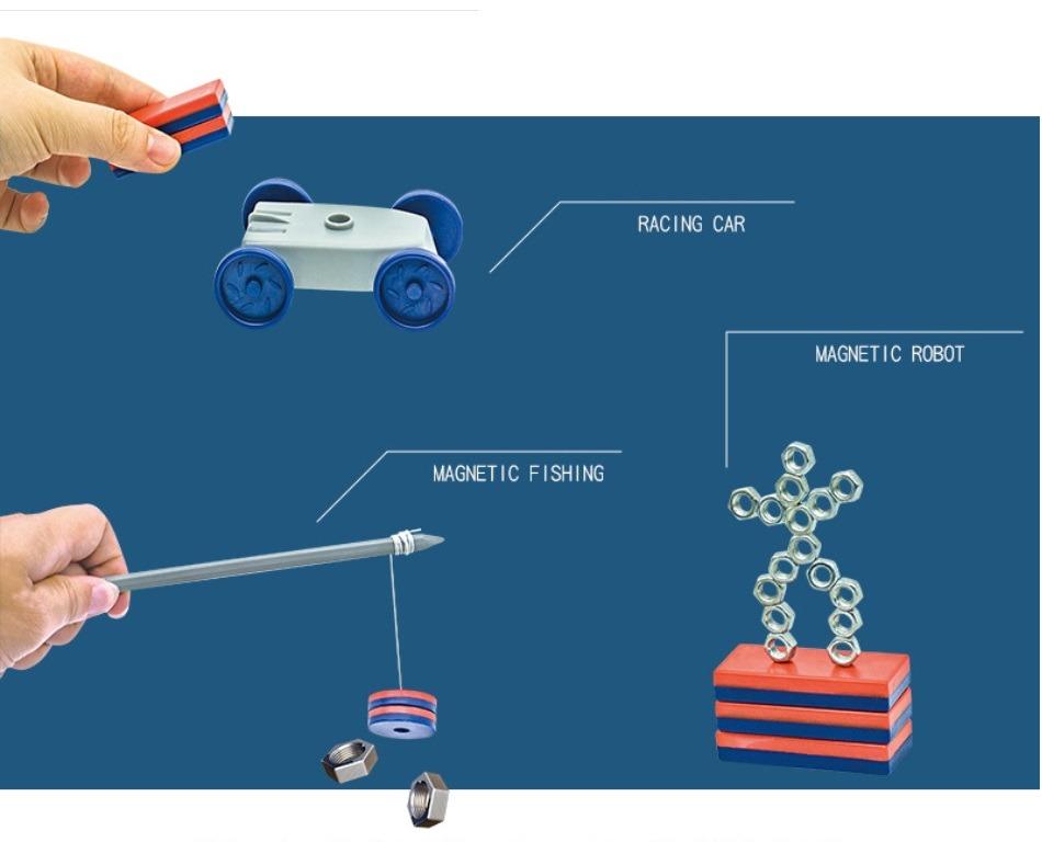 Magnetic Experiment Kit for Primary School kids – STEM 12 in 1 DIY Set ...
