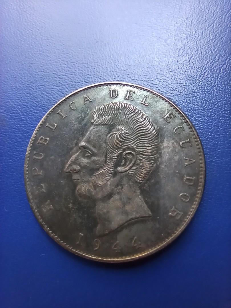 Mexico 1944 Republica Del Ecuador Replica Coin Wang Syiling Duit Lama ...