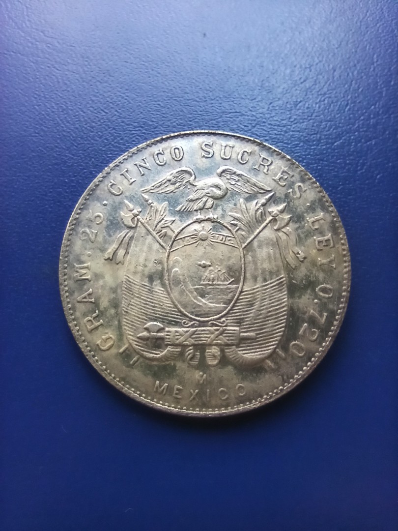 Mexico 1944 Republica Del Ecuador Replica Coin Wang Syiling Duit Lama ...