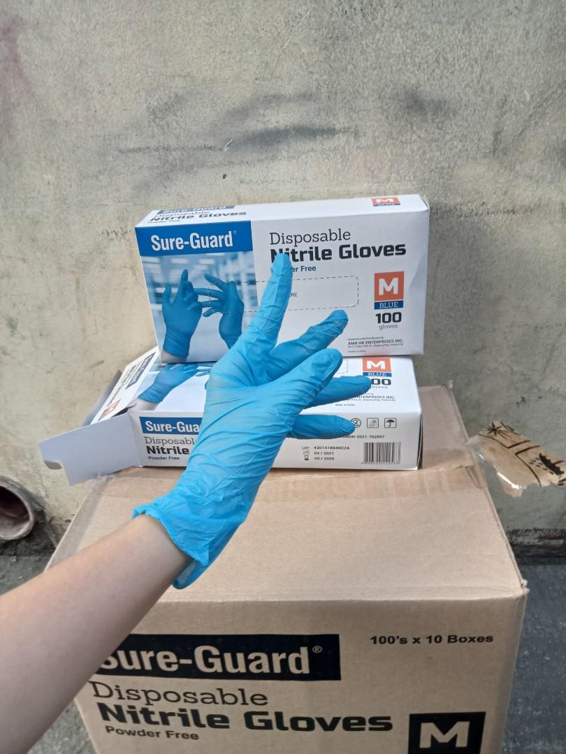 Nitrile gloves ( sure-guard brand ), Health & Nutrition, Medical ...