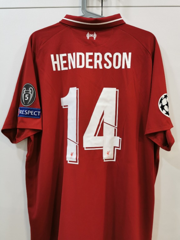 Original New Balance Liverpool FC 2018-19 Home Kit Henderson 14 S/S 2XL ...