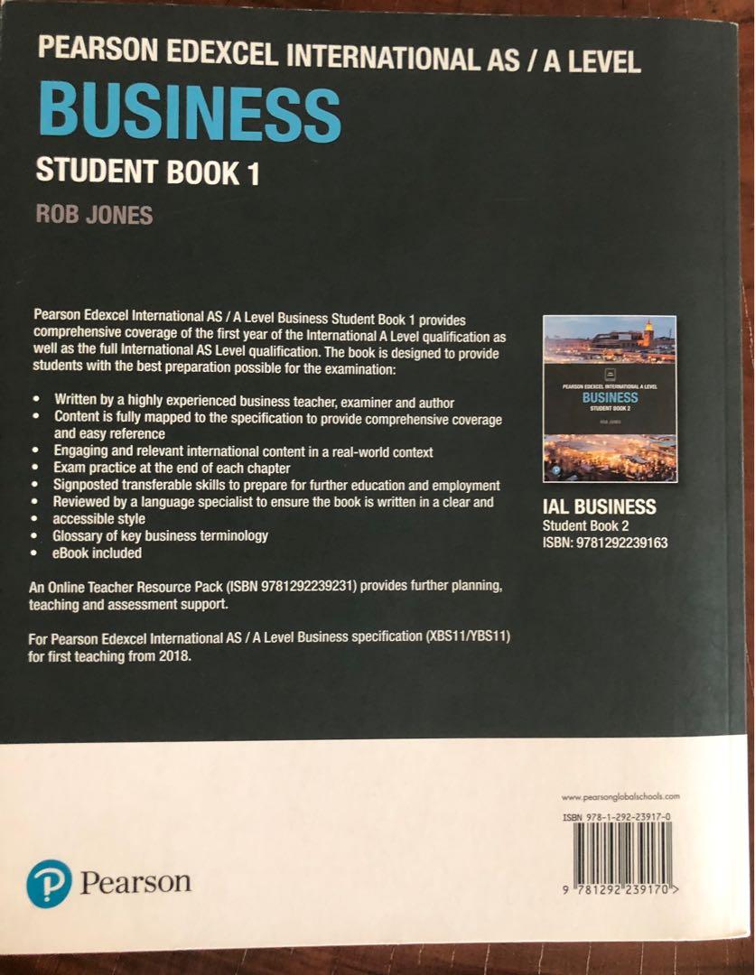 Pearson A Level EDEXCEL International Business Student Book 1, Hobbies ...