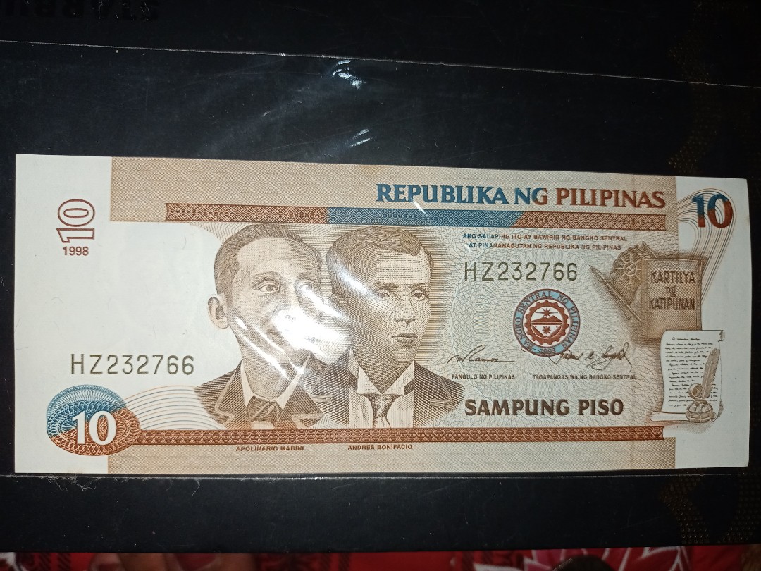 Philippine 10 Peso Bill Uncirculated, Hobbies & Toys, Memorabilia ...