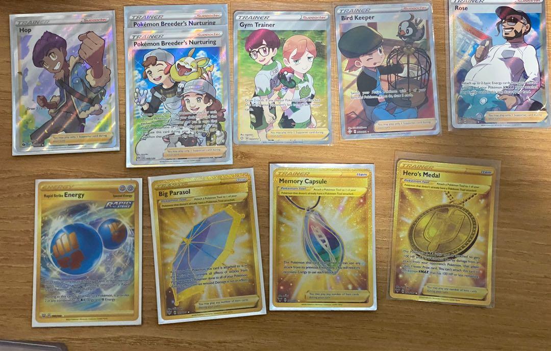 Pokemon tcg Full Art trainer waifu Gold secret rare hop pokémon breeder ...