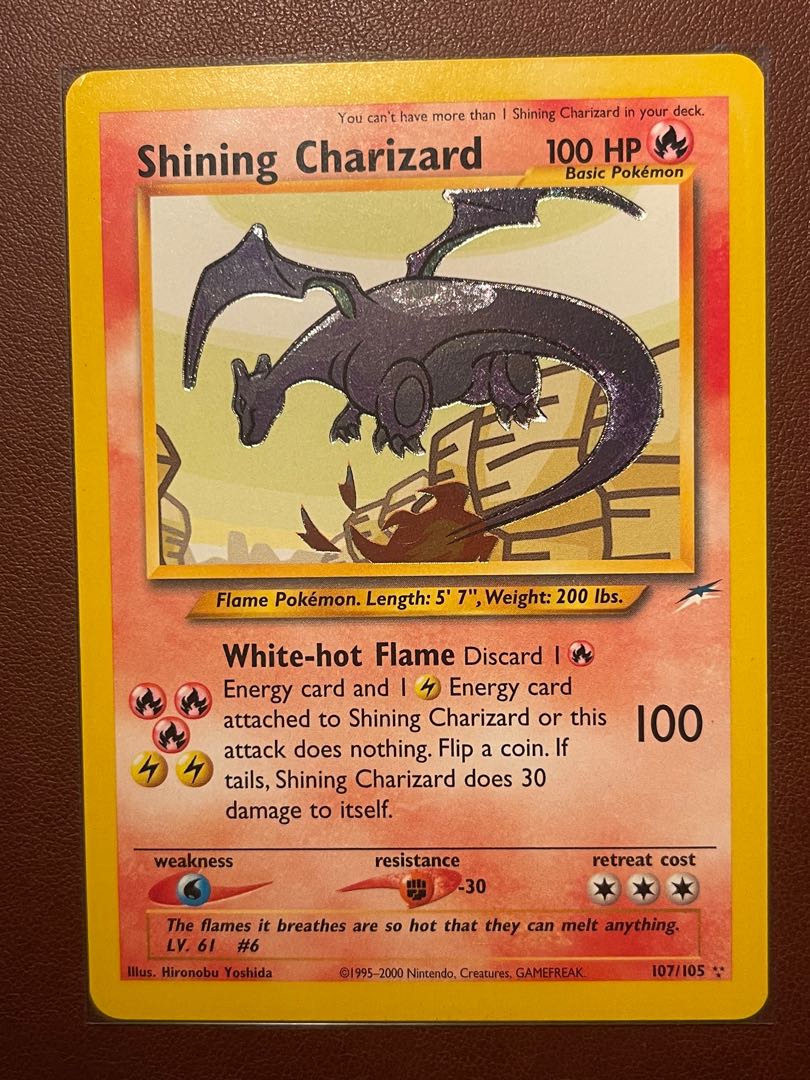 Pokemon TCG Neo Destiny Shining Charizard Unlimited 107/105, Hobbies ...
