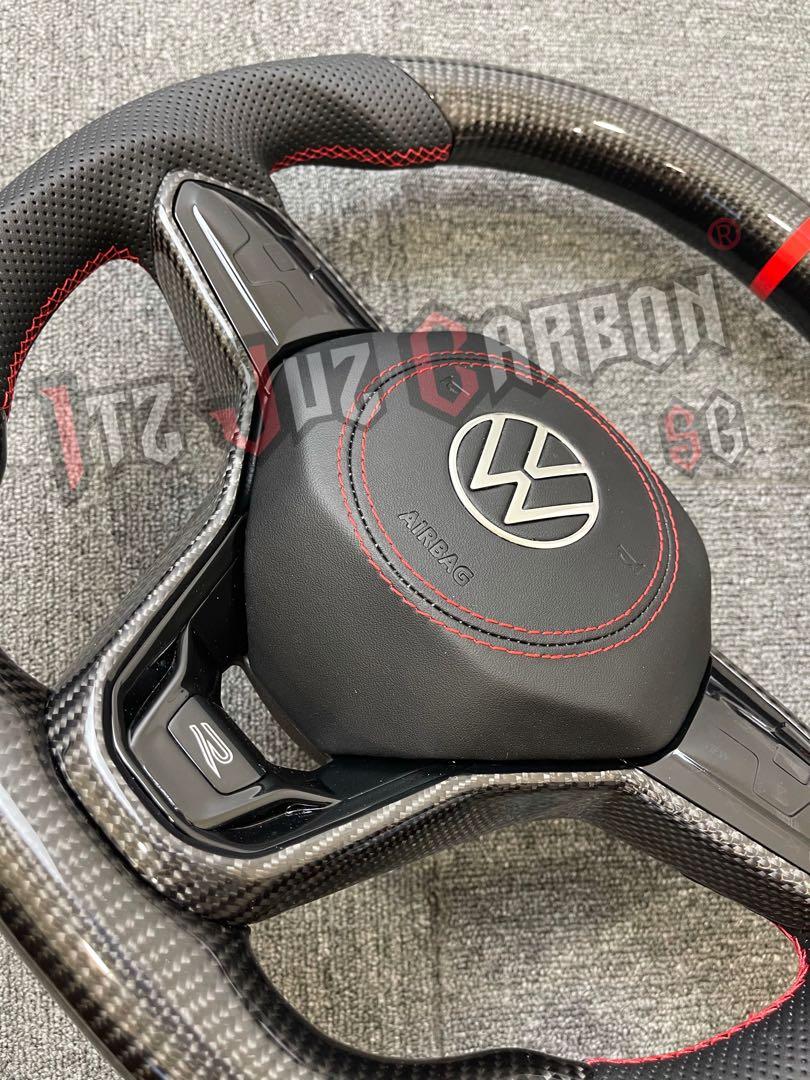 READY STOCK Volkswagen Golf R MK8 Carbon fiber steering wheel, Car ...