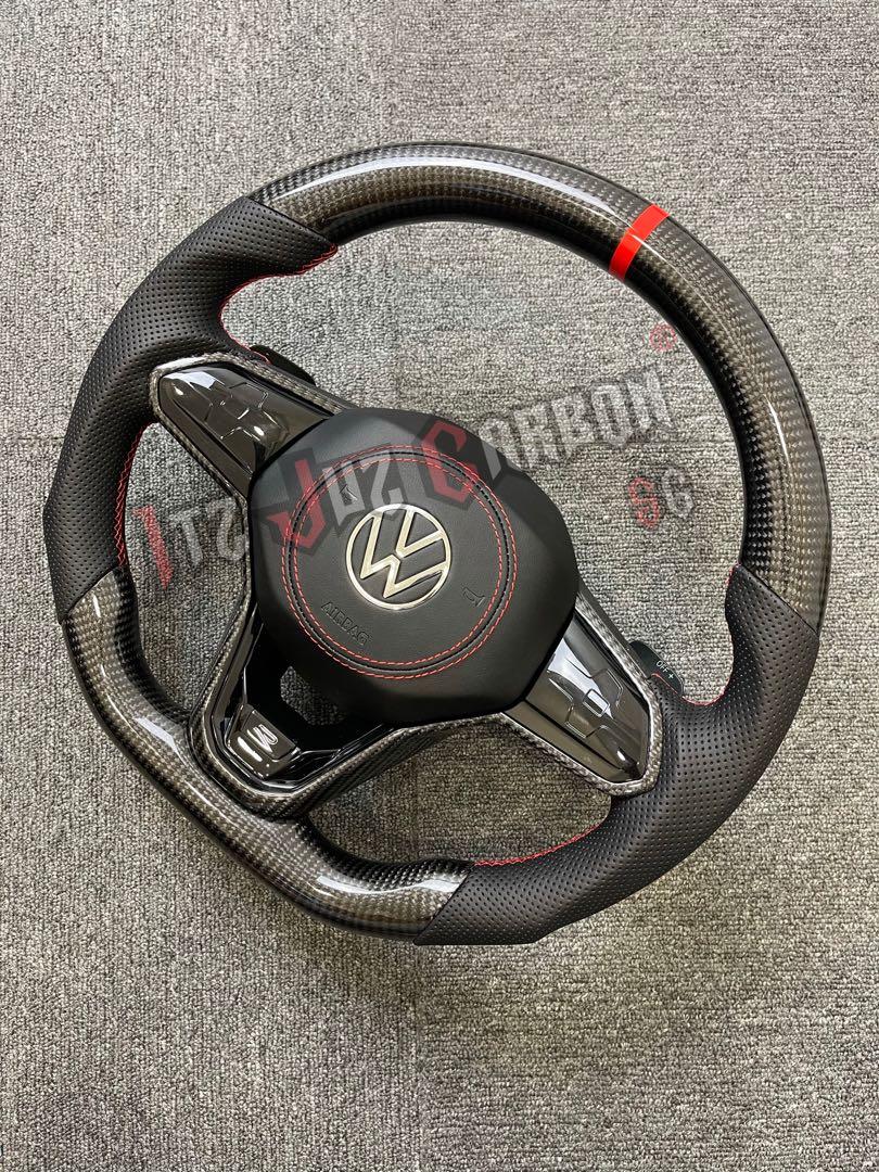 READY STOCK Volkswagen Golf R MK8 Carbon fiber steering wheel, Car ...