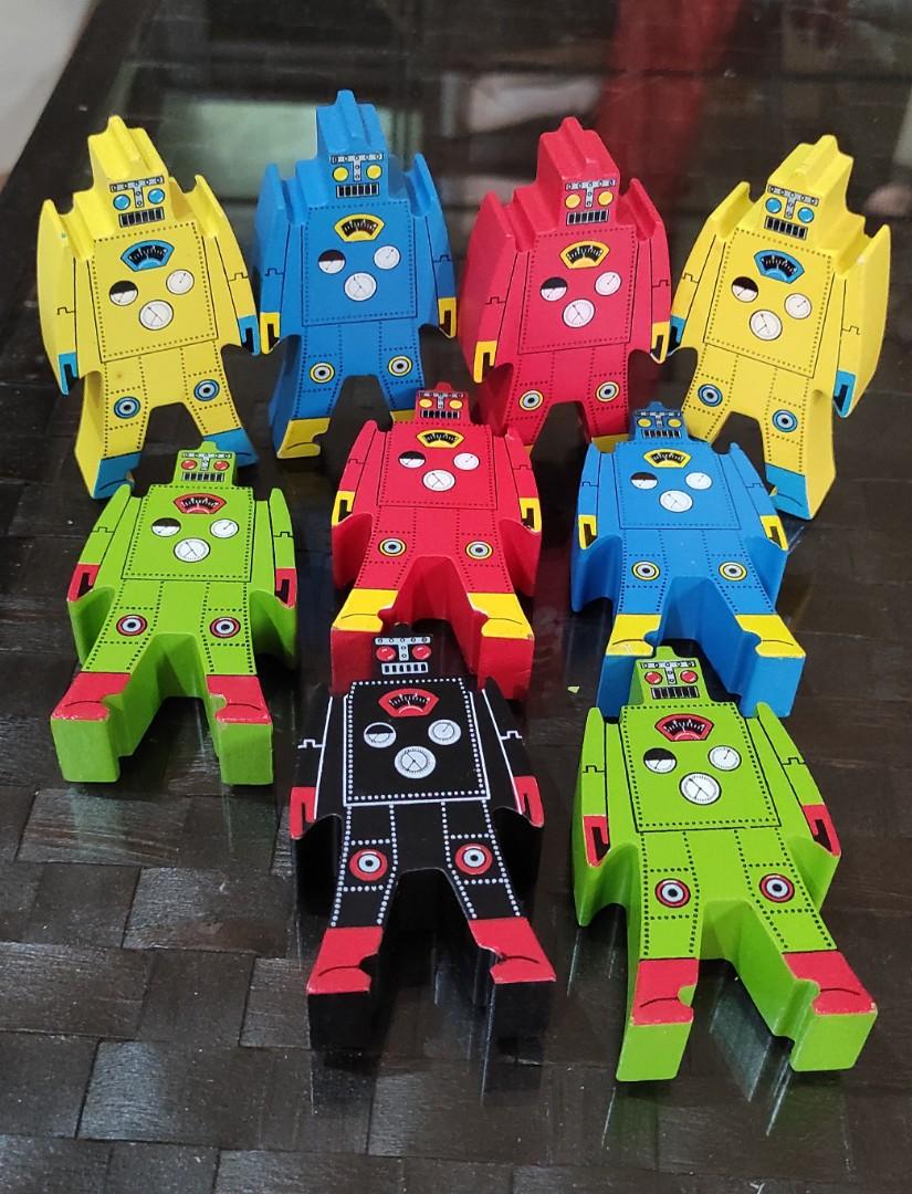 Schylling Wooden Stacking Robots Toy Blocks, Hobbies & Toys, Toys ...