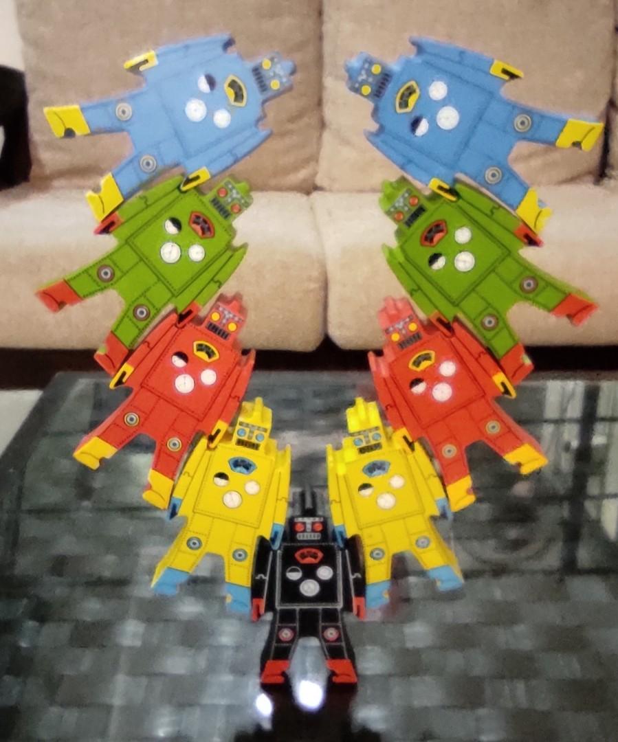 Schylling Wooden Stacking Robots Toy Blocks, Hobbies & Toys, Toys ...
