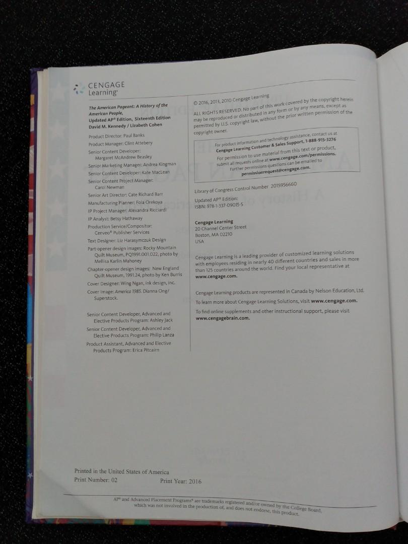 The American Pageant. AP US History Textbook, Hobbies & Toys, Books ...