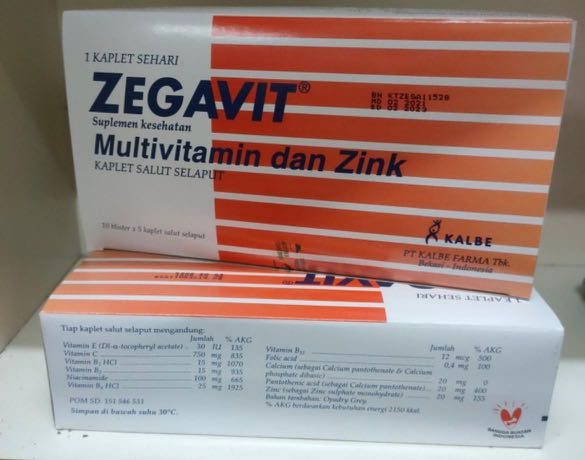 Zegavit multivitamin dan zinc 1 box 10x5, Kesehatan & Kecantikan, Kulit ...