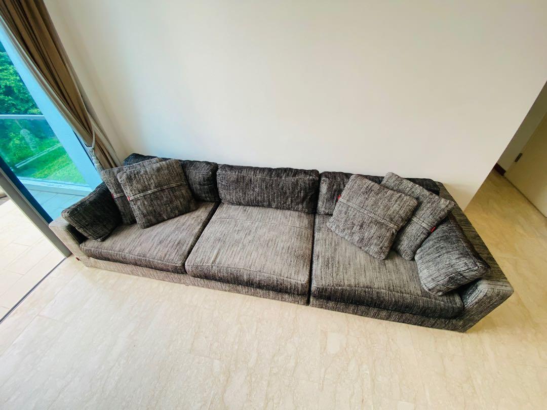 3m fabric sofa, Furniture & Home Living, Furniture, Sofas on Carousell