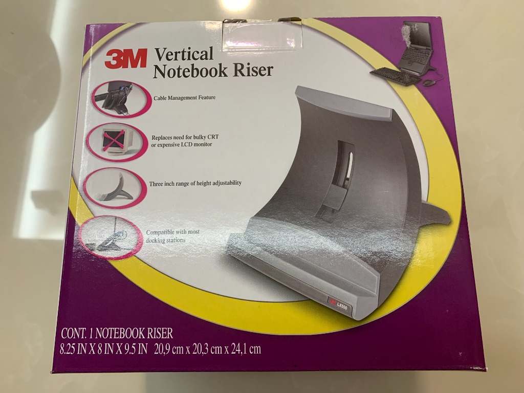 3M Laptop Stand LX550 Vertical Notebook Riser LX550 / Laptop PC Stand ...