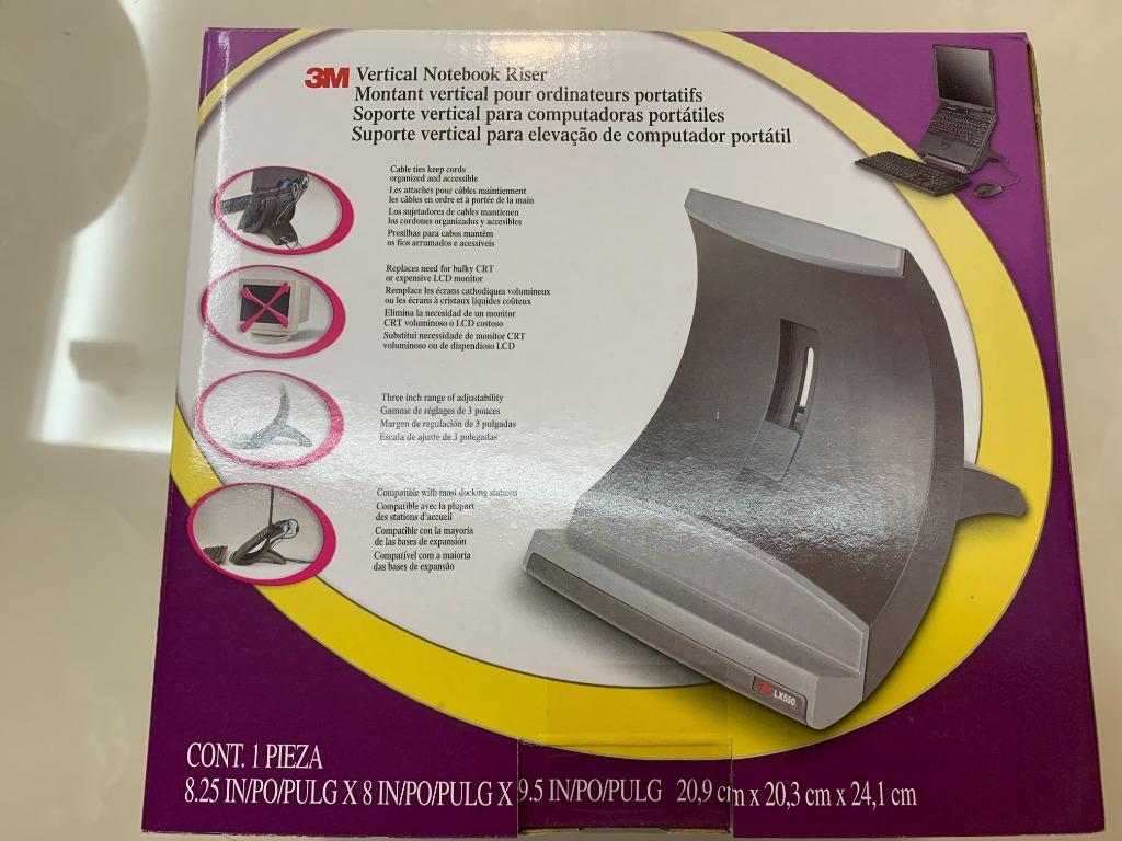 3M Laptop Stand LX550 Vertical Notebook Riser LX550 / Laptop PC Stand ...