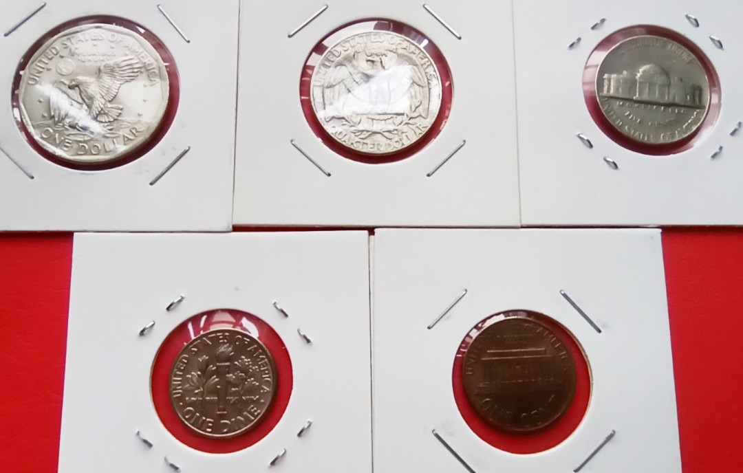 60's 70's 80's United States of America One Dollar & Quarter Dollar ...