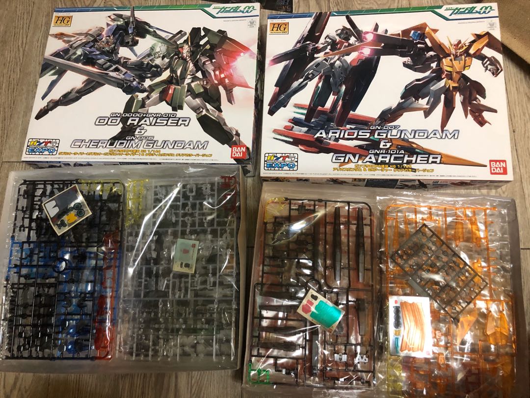 (現貨) Gundam Expo 限定 HG OO Raiser Cherudim Arios GN Archer 彩色透明版 套裝 機動戰士 ...