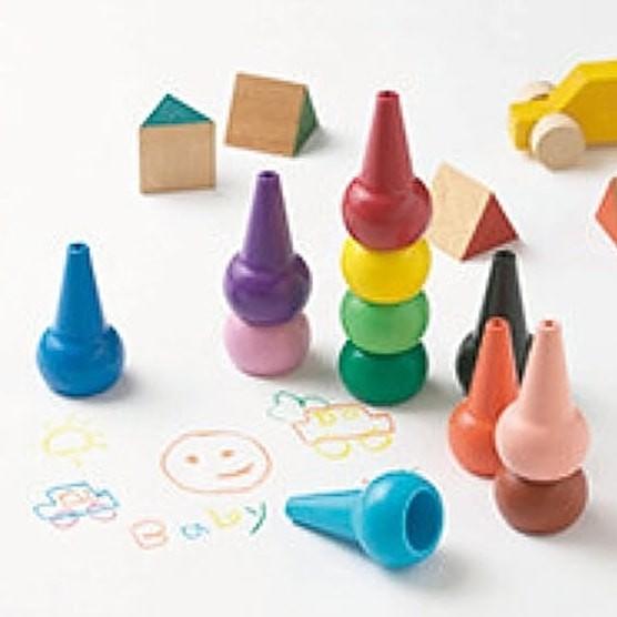 日本AOZORA Baby first crayons幼兒蠟筆 12色, 興趣及遊戲, 手作＆自家設計, 文具 - Carousell