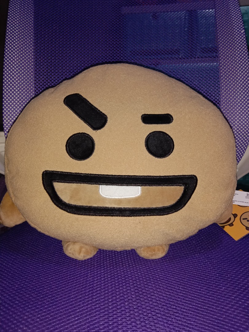BT21 SHOOKY FACE CUSHION - 30CM, Hobbies & Toys, Toys & Games on Carousell