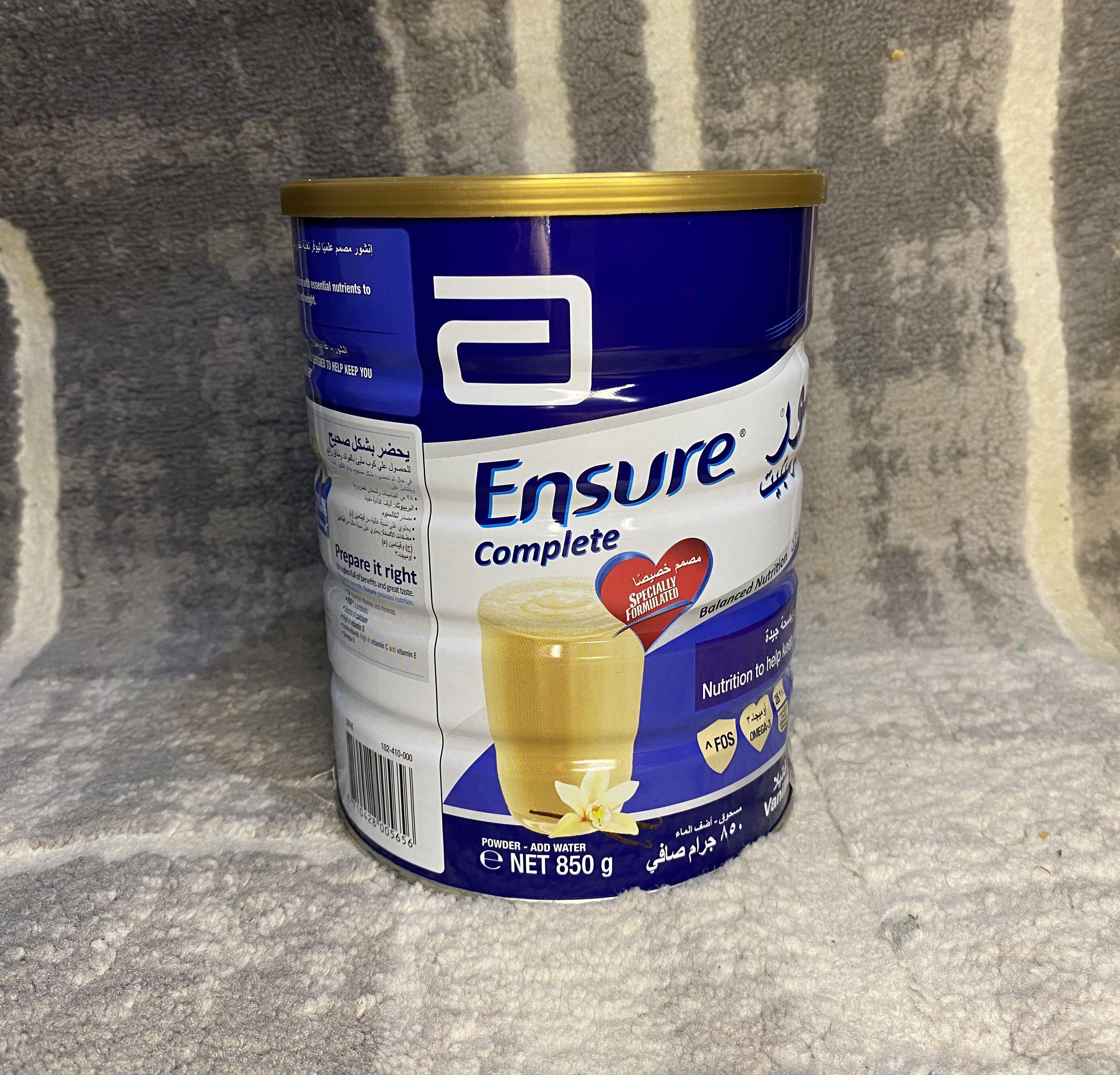 Ensure Complete Vanilla Flavor 850g, Health & Nutrition, Health ...