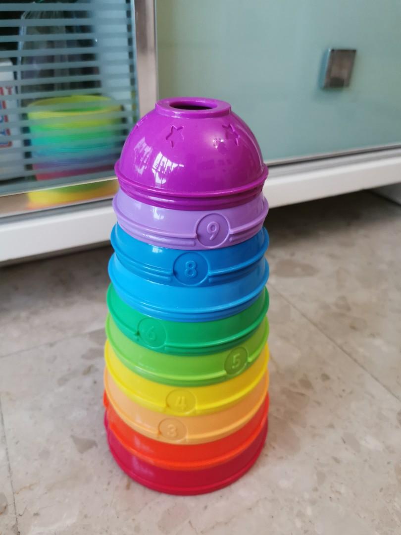 Fisher price colourful stacking bowl, Babies & Kids, Infant Playtime on ...