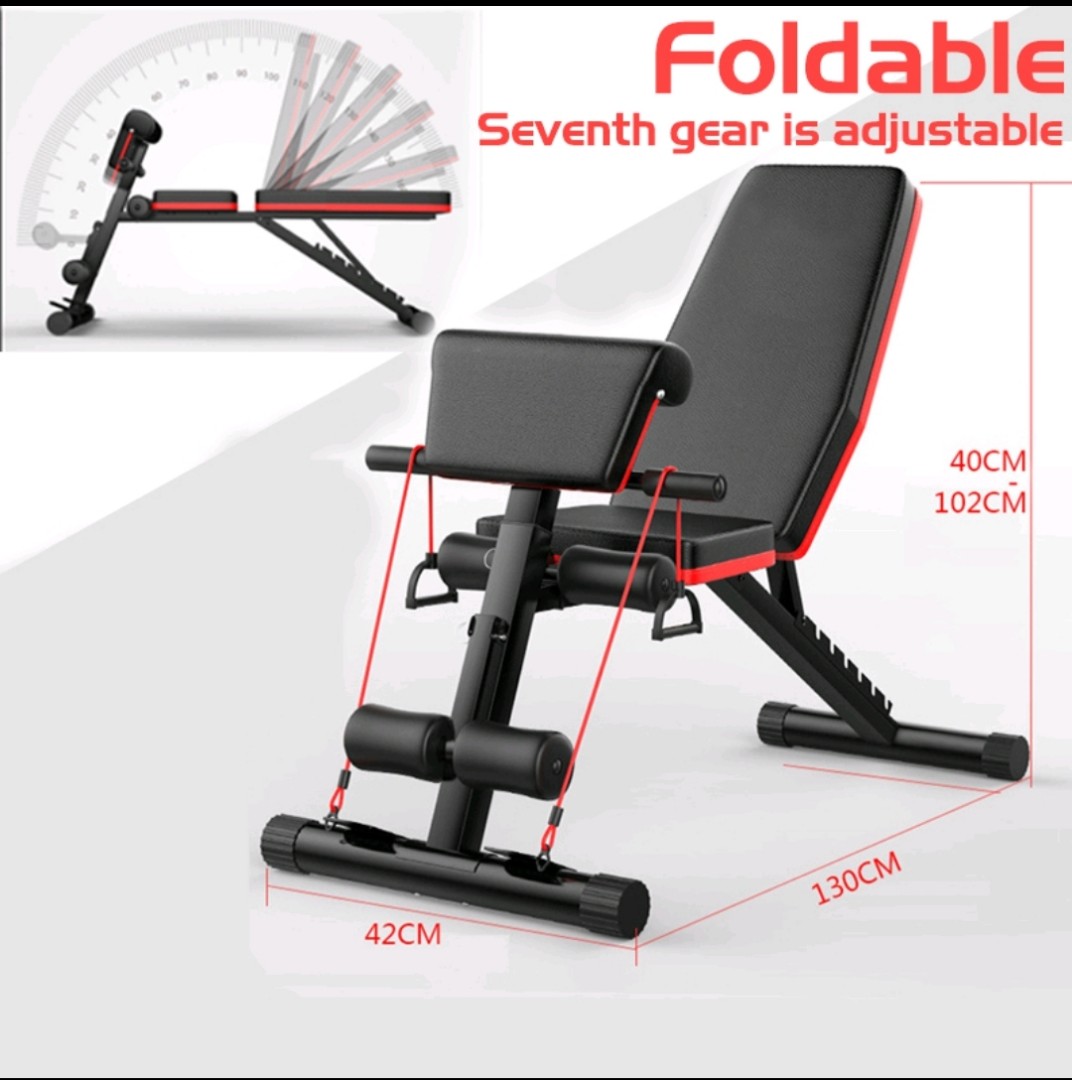 Folding gym bench, Sports Equipment, Exercise & Fitness, Cardio ...