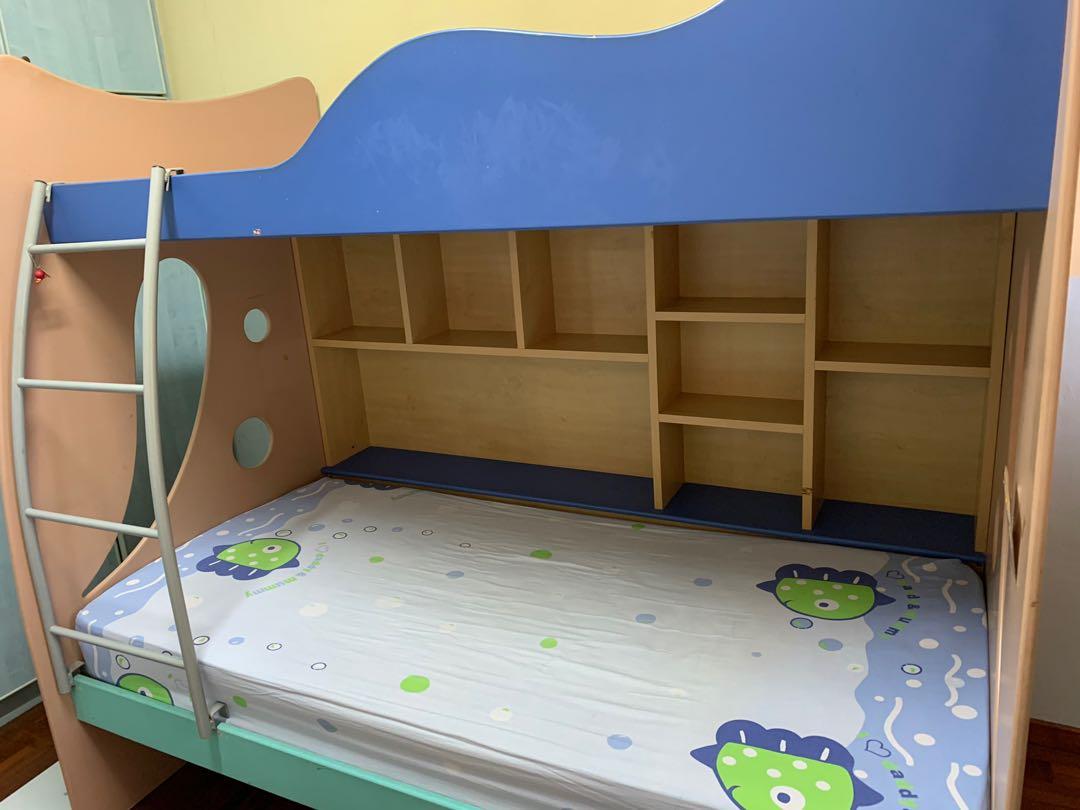 FREE double decker bed FRAME, Furniture & Home Living, Furniture, Bed ...