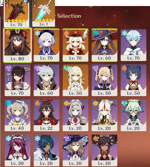 Genshin Impact Hu Tao, Qiqi, Klee and C1 Mona Account, Video Gaming, Video Games, Others on ...