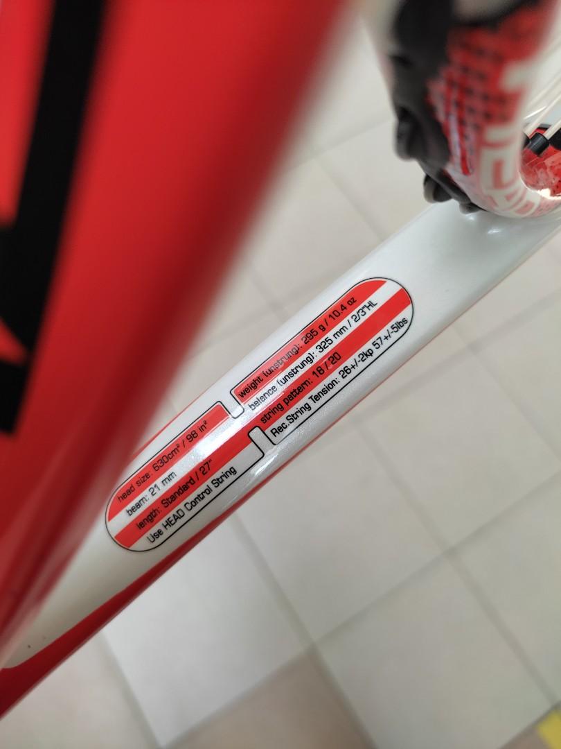 Head radical microgel mid plus MP tennis racquet, Sports Equipment ...