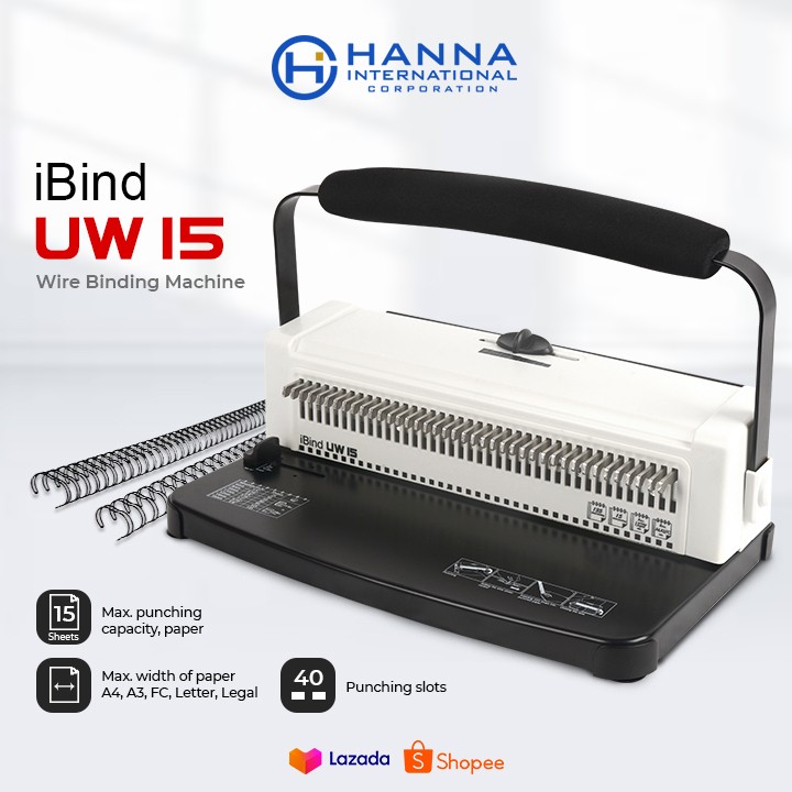 iBind UW15 Wire Binding Machine (3:1) 40 pull out pins, Computers ...