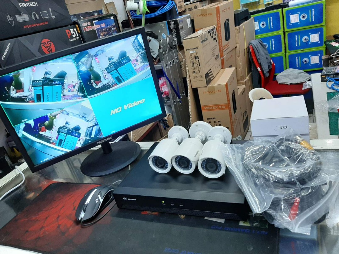 JOVISION DVR 4CH. 3 CAMERA SURPLUS CCTV P3.500, Furniture & Home Living ...