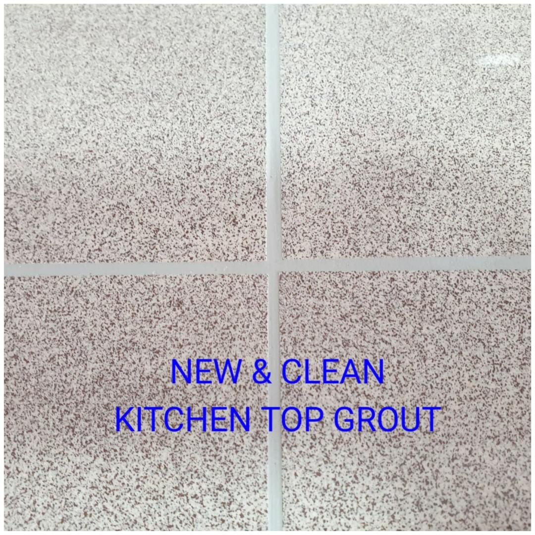 Kitchen Countertop Tiles Grout Restoration & Grout Sealing, Home ...