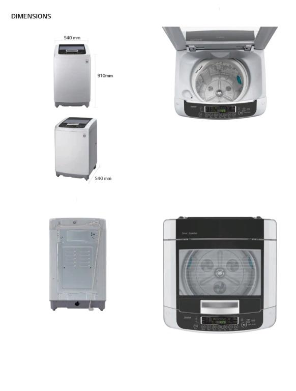 LG TopLoad Washing Machine T2175VSPM 7.5 KG, TV & Home Appliances ...