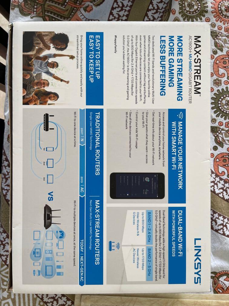 Linksys Wifi Router EA7500, Computers & Tech, Parts & Accessories ...