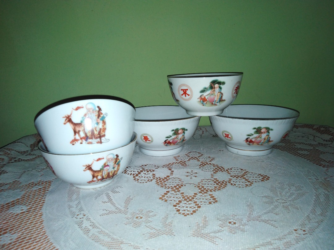 (Each) Longervity old man Bowl, Furniture & Home Living, Home Decor ...