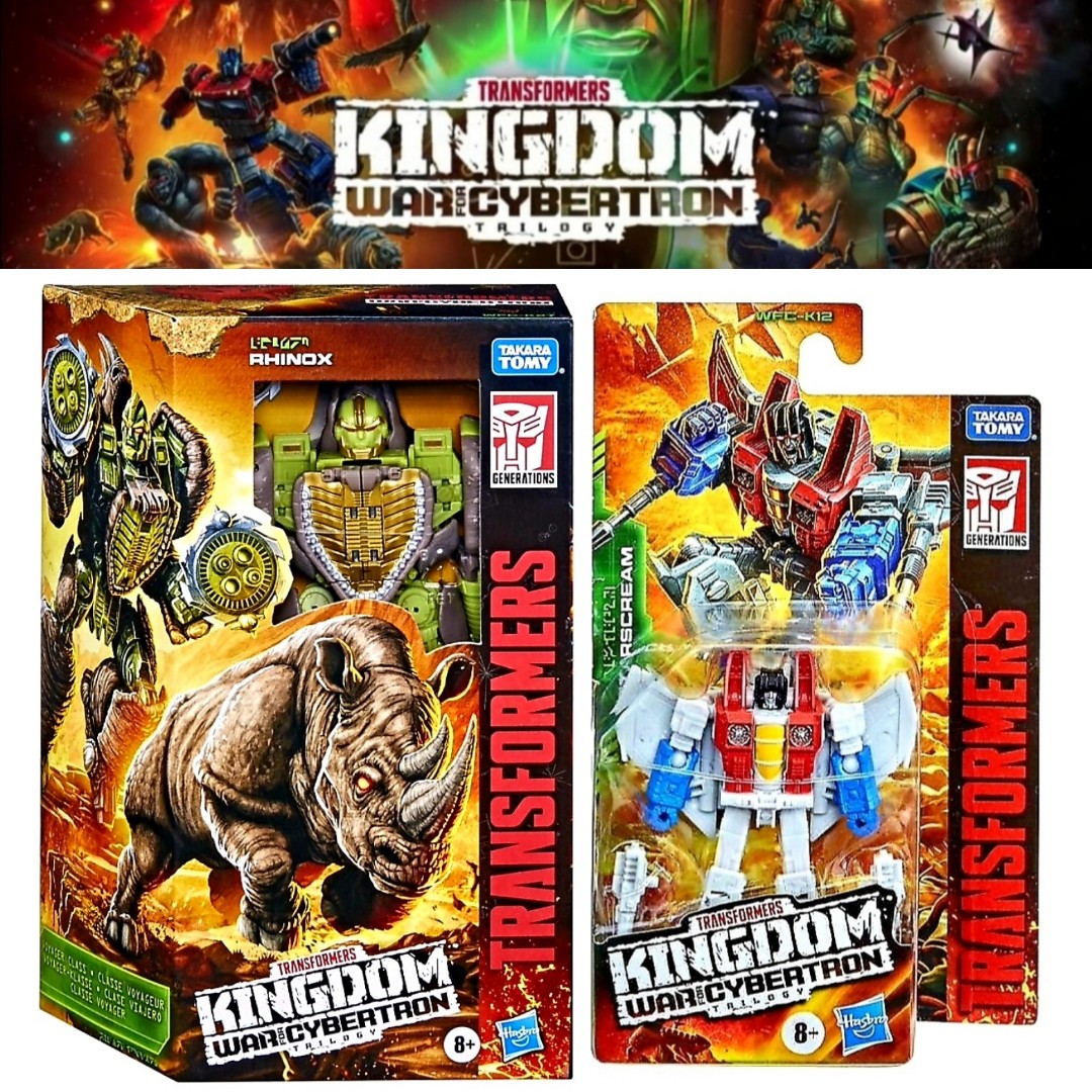 MISB Transformers Generations Kingdom War For Cybertron Voyager Class WFC-K27 Rhinox, WFC-K12 ...