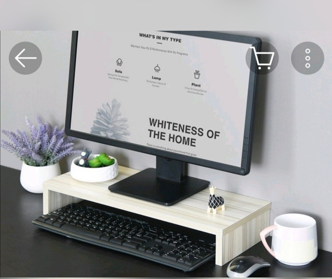 Monitor stand (pine color), Furniture & Home Living, Furniture, Shelves ...