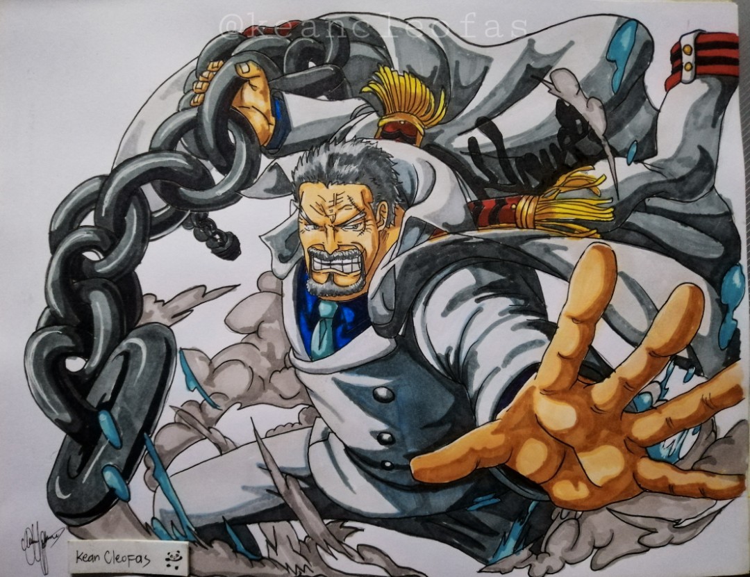 Monkey D GARP drawing, Hobbies & Toys, Stationary & Craft, Art & Prints ...