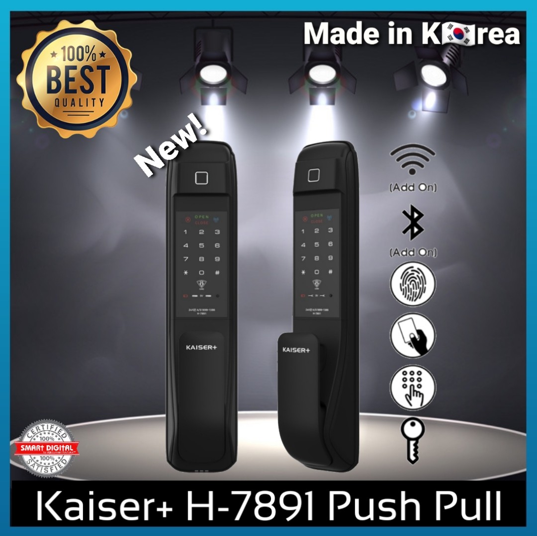⭐NEW⭐ Kaiser+ H-7891 Push Pull Smart Digital Door Lock - 4-way ...
